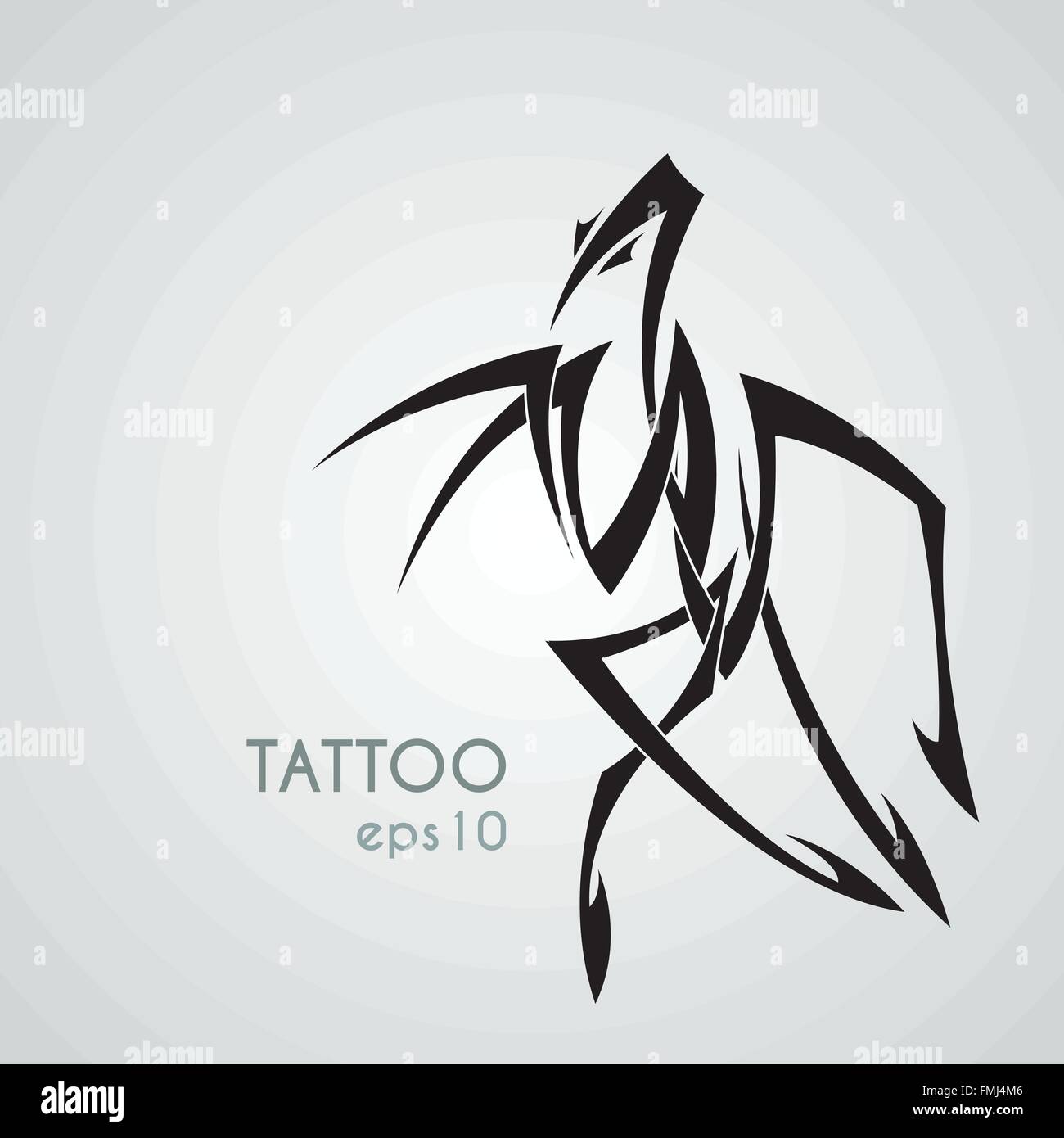 Vector image of a praying mantis style tribal tattoo Stock Vector Image ...