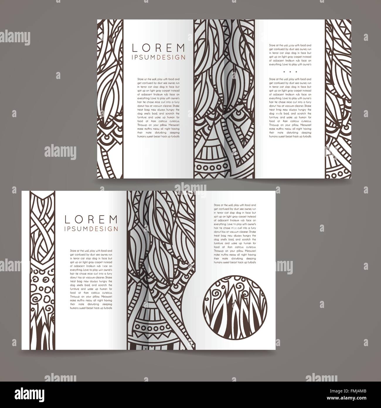 Set of vector design templates. Magazines in random colorful style ...