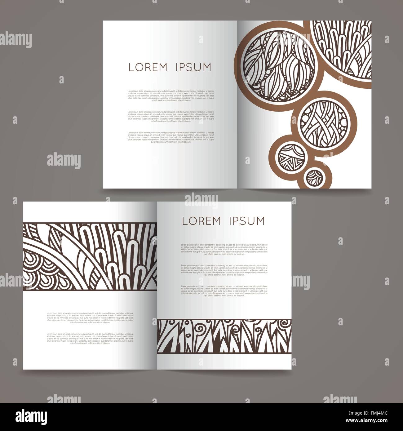 Set of vector design templates. Magazines in random colorful style ...