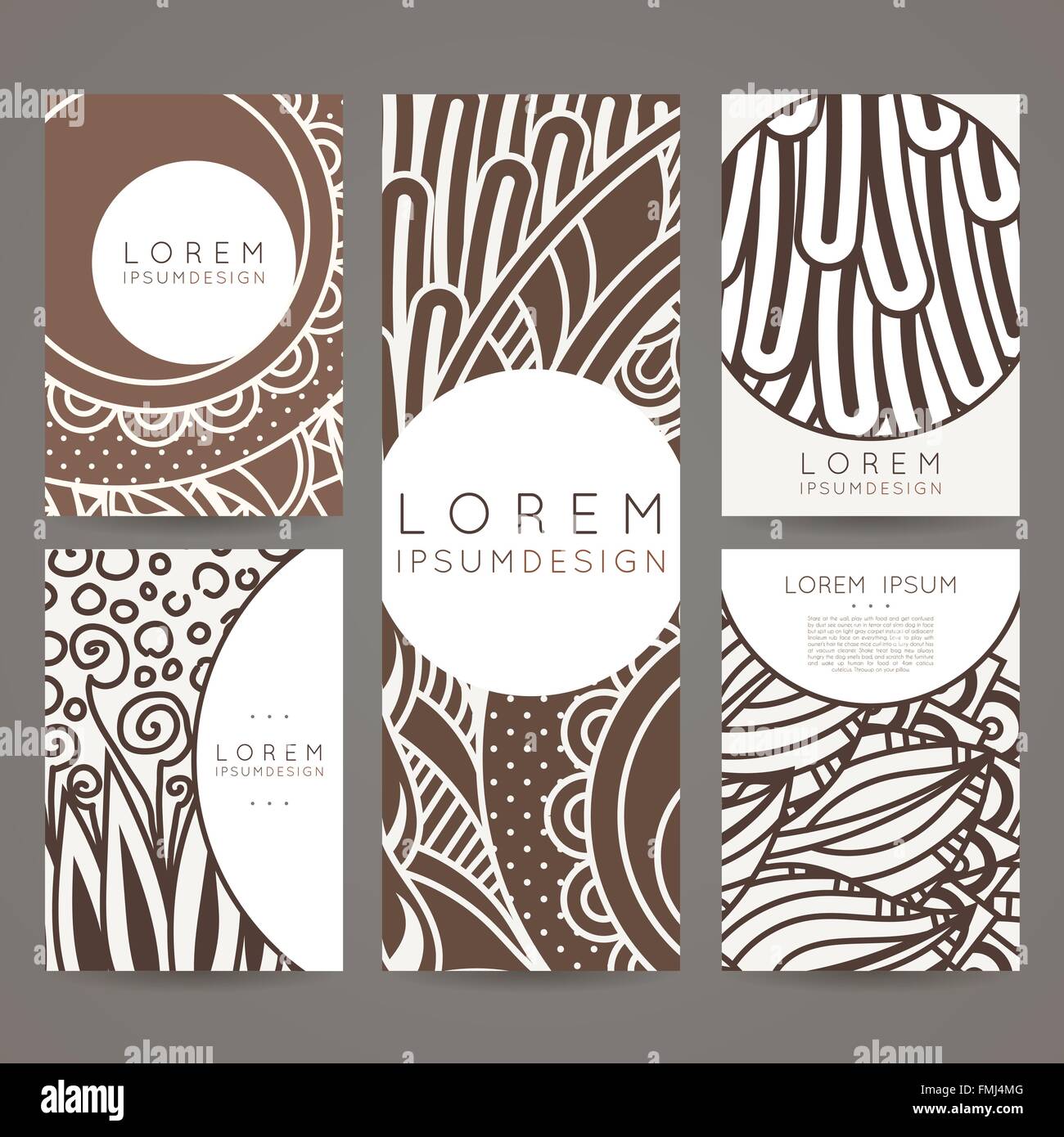 Set of vector design templates. Brochures in random colorful style ...
