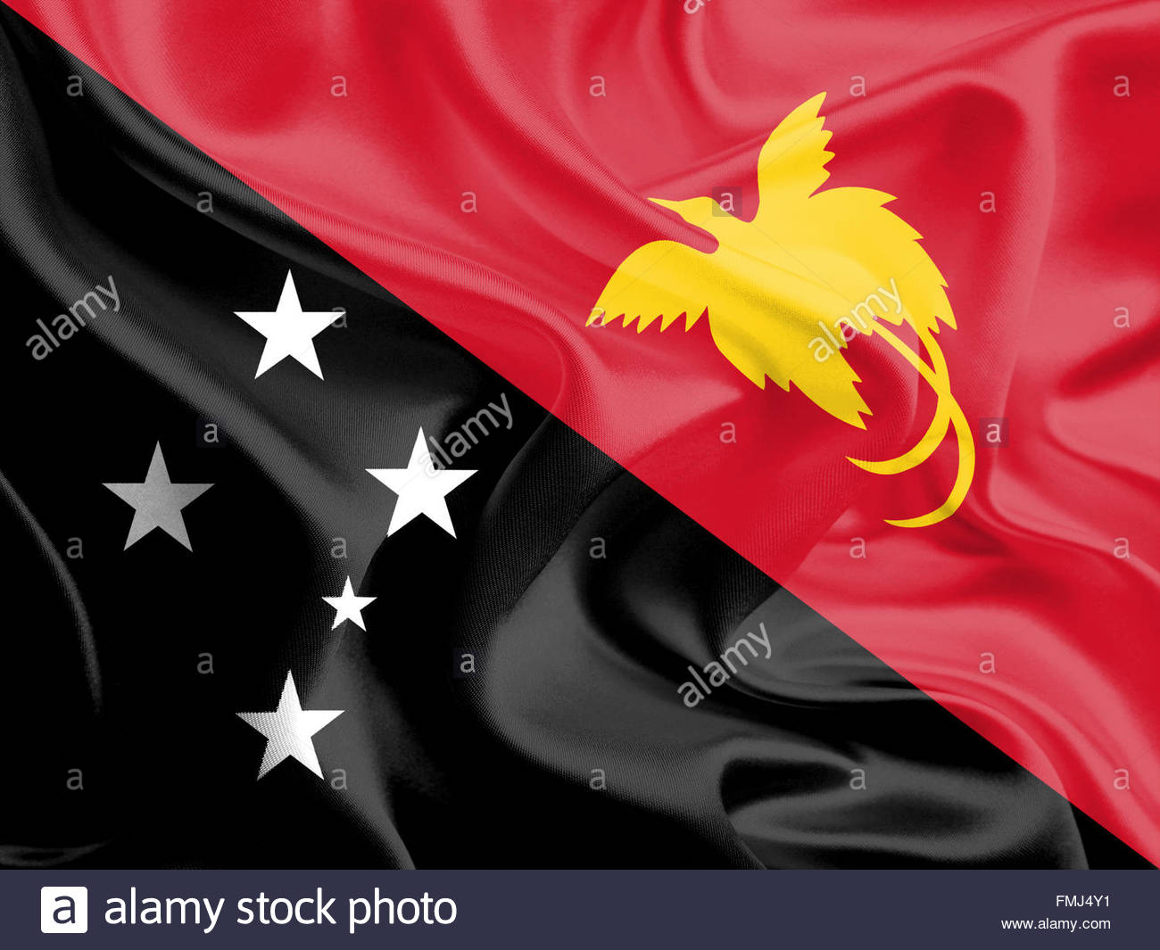 Flag Of Papua New Guinea Stock Photos & Flag Of Papua New Guinea Stock ...