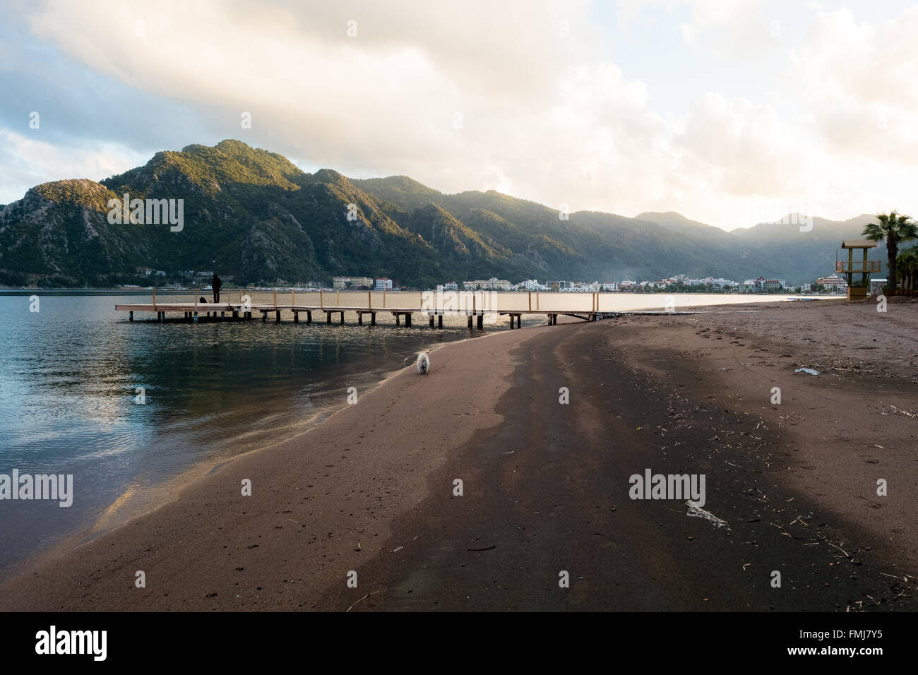 Empty beach scenery Stock Photo - Alamy