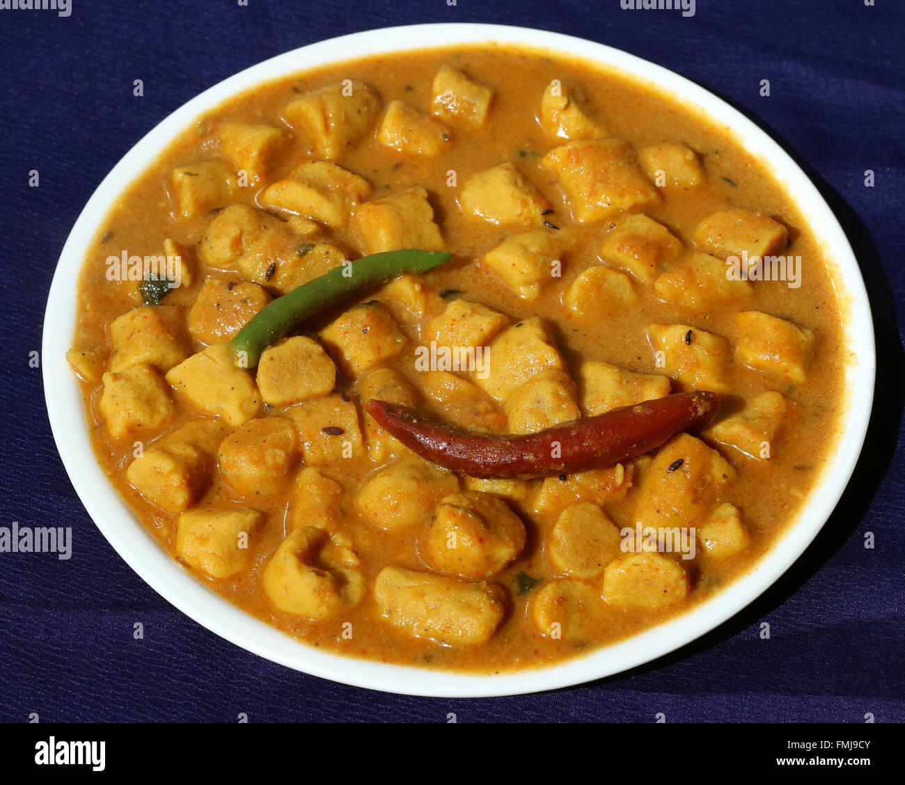Gatta curry or gatte ki sabji Stock Photo - Alamy