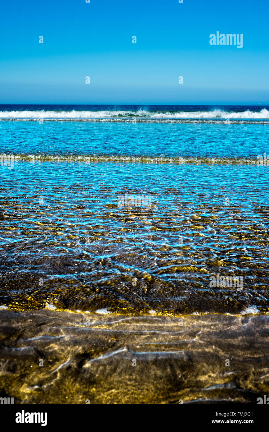 calm soft waves lashing onto ballybunion beach in county kerry ireland ...