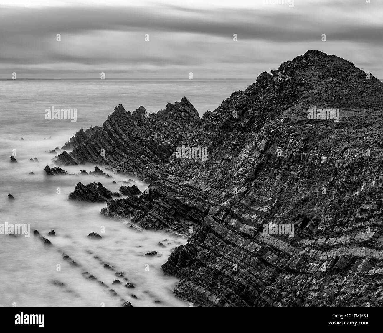 Devon coast Black and White Stock Photos & Images - Alamy