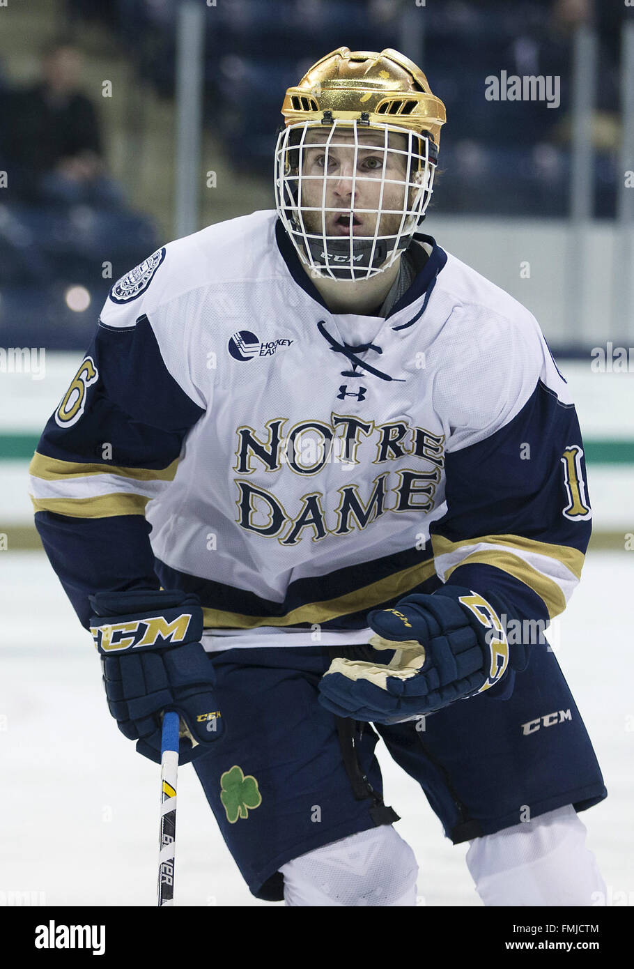 South Bend, Indiana, USA. 11th Mar, 2016. Notre Dame center Connor ...