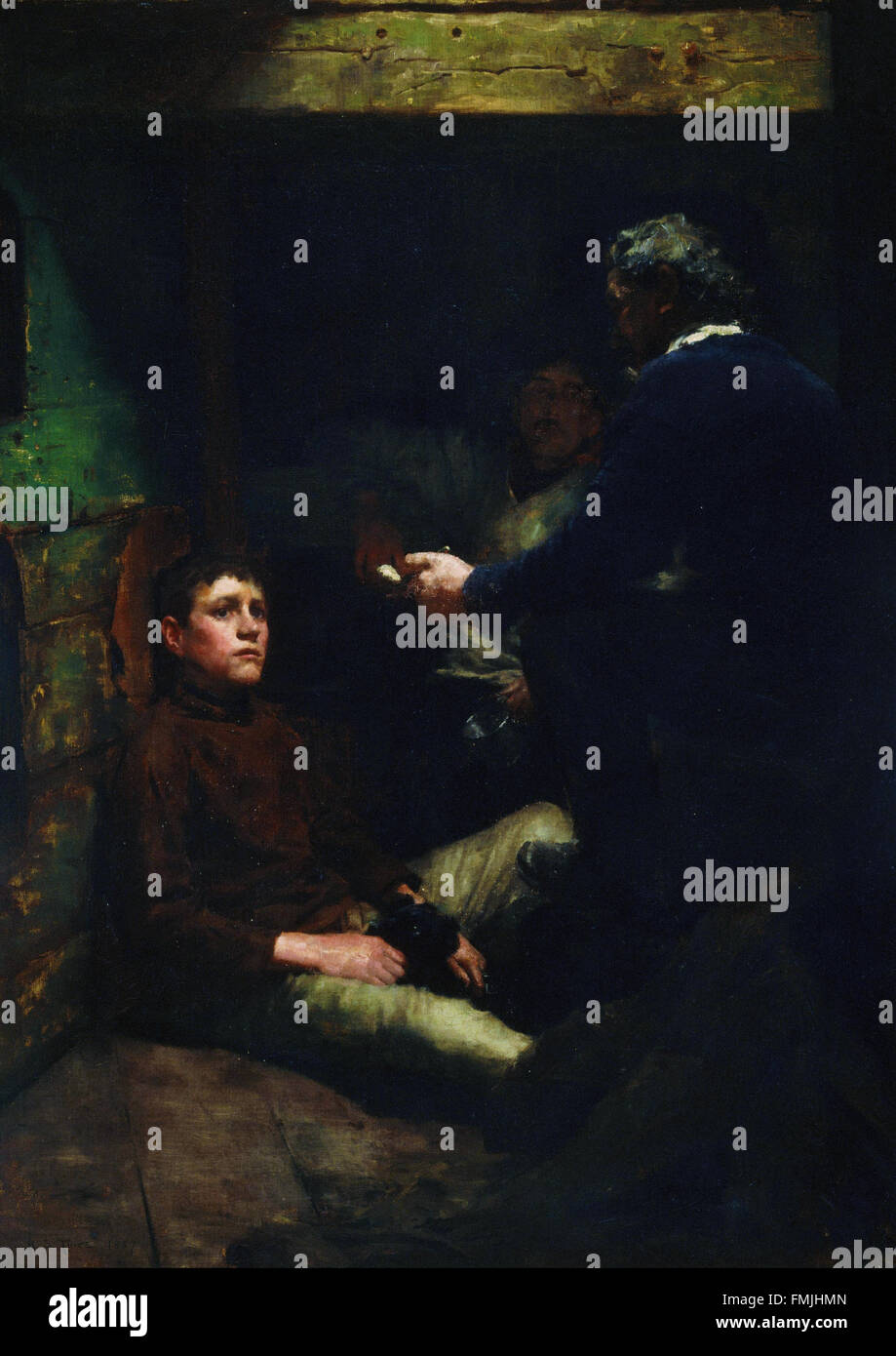 Henry Tuke - A sailor's yarn Stock Photo - Alamy