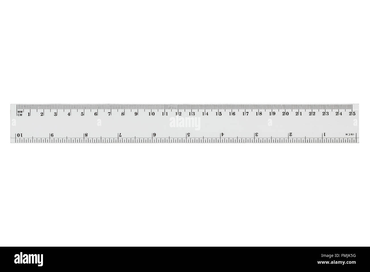 White transparent ruler, isolated on white background Stock Photo - Alamy