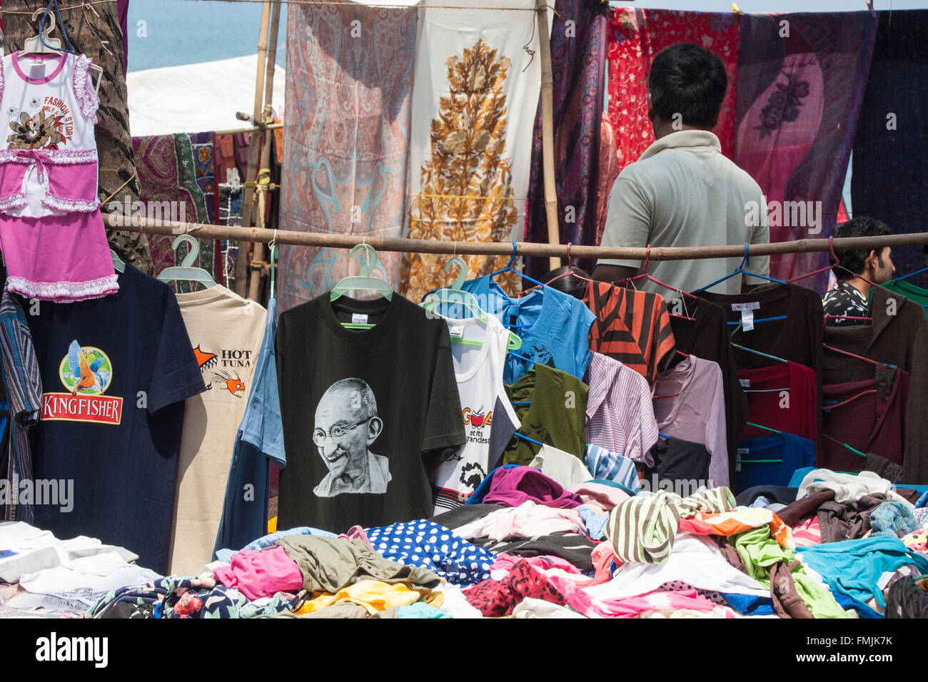 Anjuna beach markets goa hi-res stock photography and images - Alamy