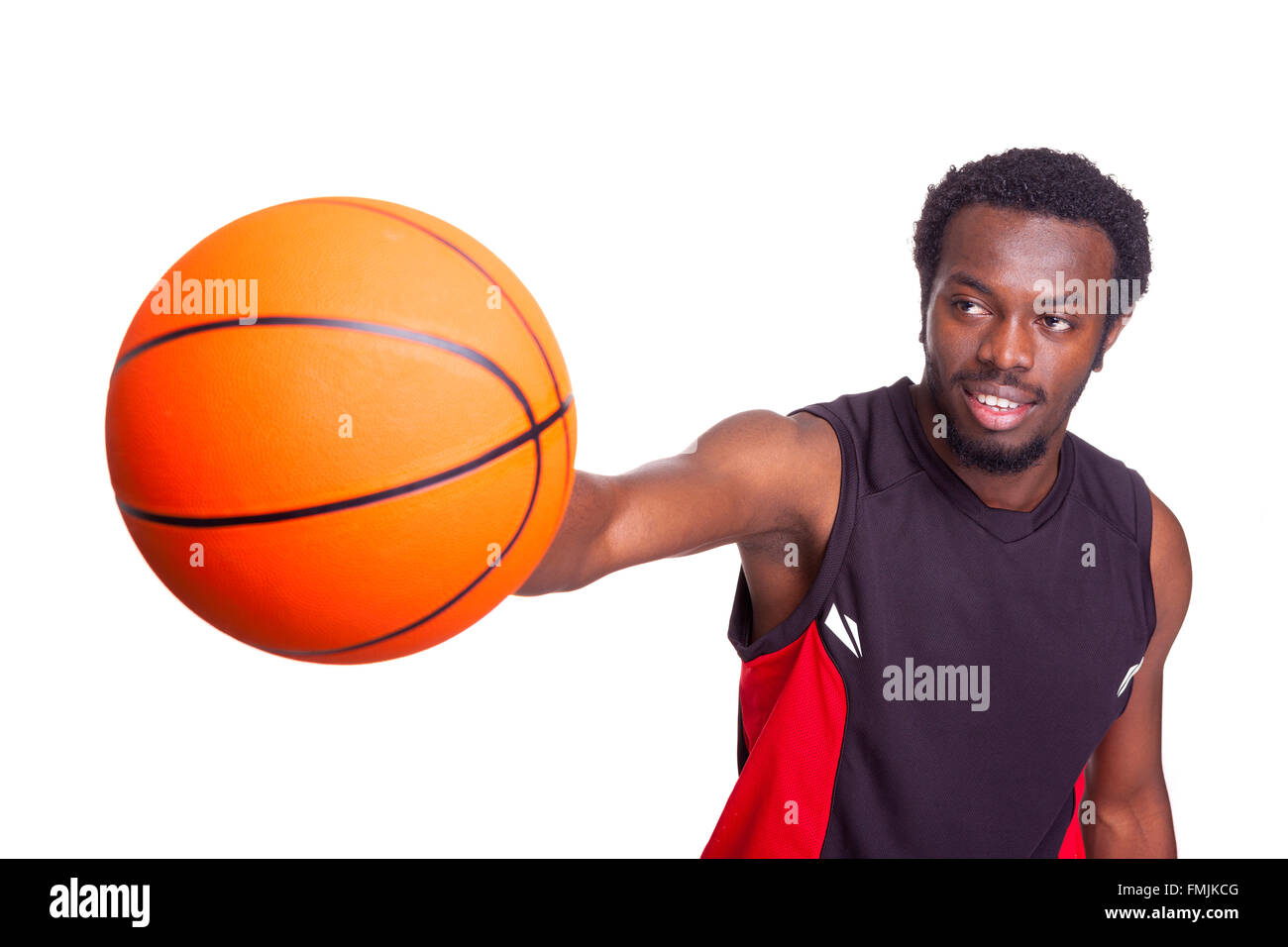 Man dribbling basketball ball on Cut Out Stock Images & Pictures - Alamy