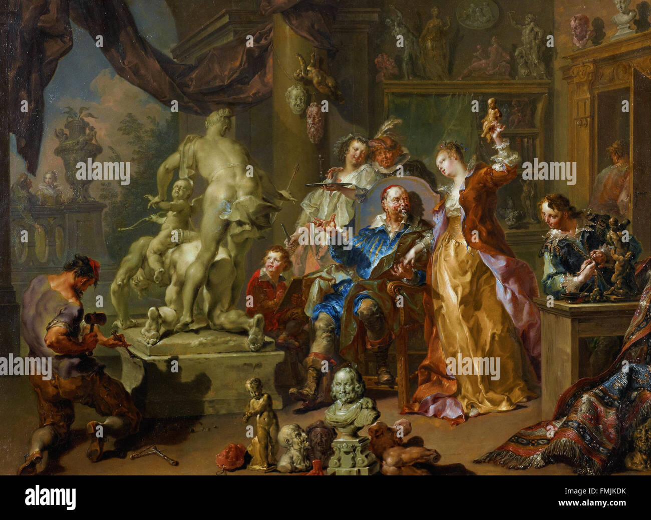 Johann Platzer - The sculptor's studio Stock Photo - Alamy