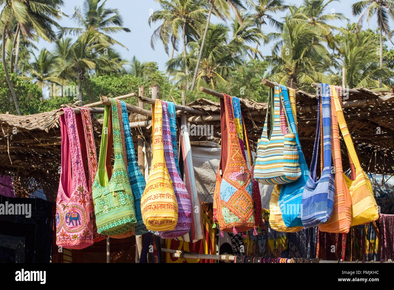 Anjuna beach markets goa hi-res stock photography and images - Alamy