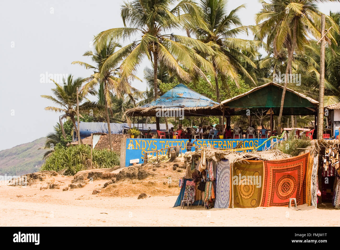 Anjuna Asia Beach Goa Hippie Hippy India Market High Resolution Stock ...