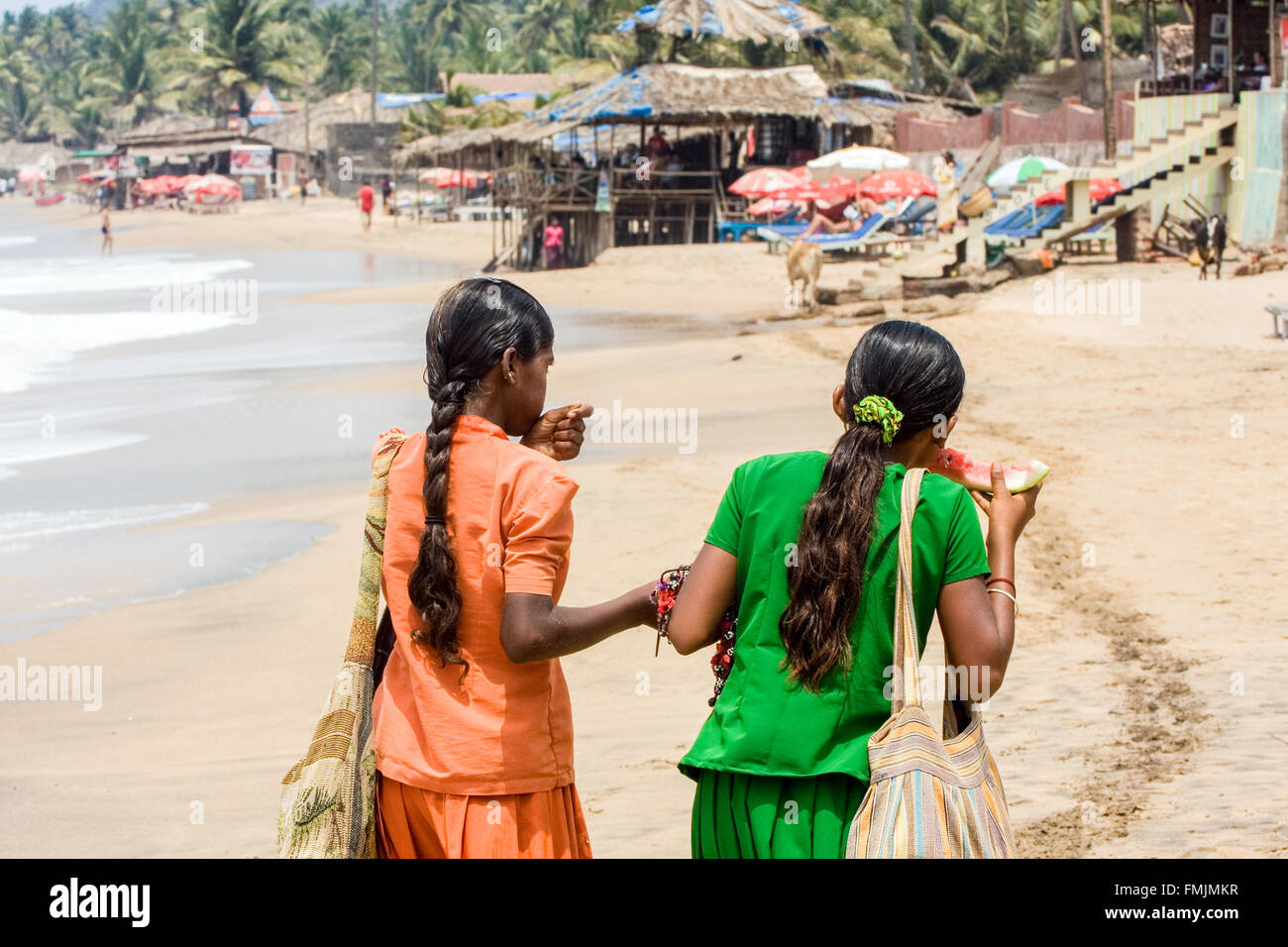 Anjuna asia beach goa hippie hippy india market hi-res stock ...