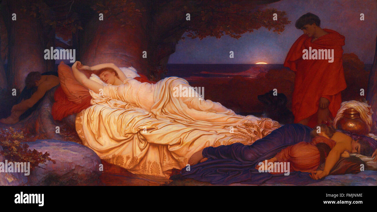 Lord Frederic Leighton - Cymon and Iphigenia Stock Photo - Alamy