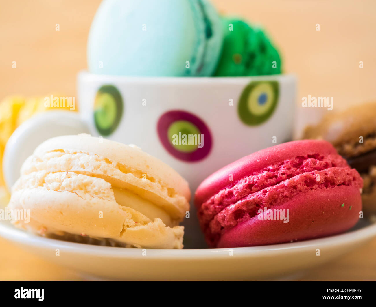 Plate assorted macaroons hi-res stock photography and images - Alamy
