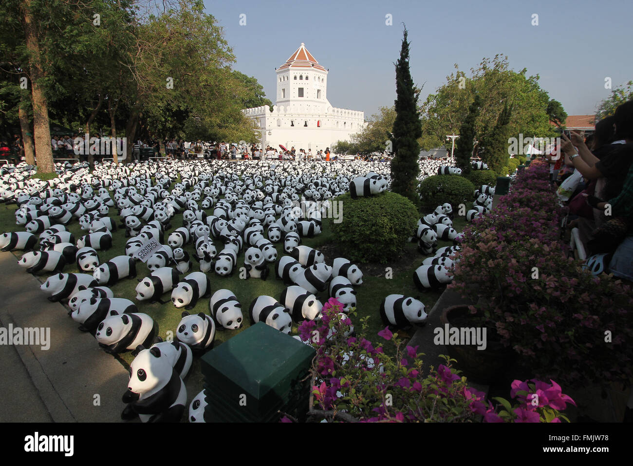 Bangkok, Thailand. 12th Mar, 2016. A picture in front of Phra Sumane ...