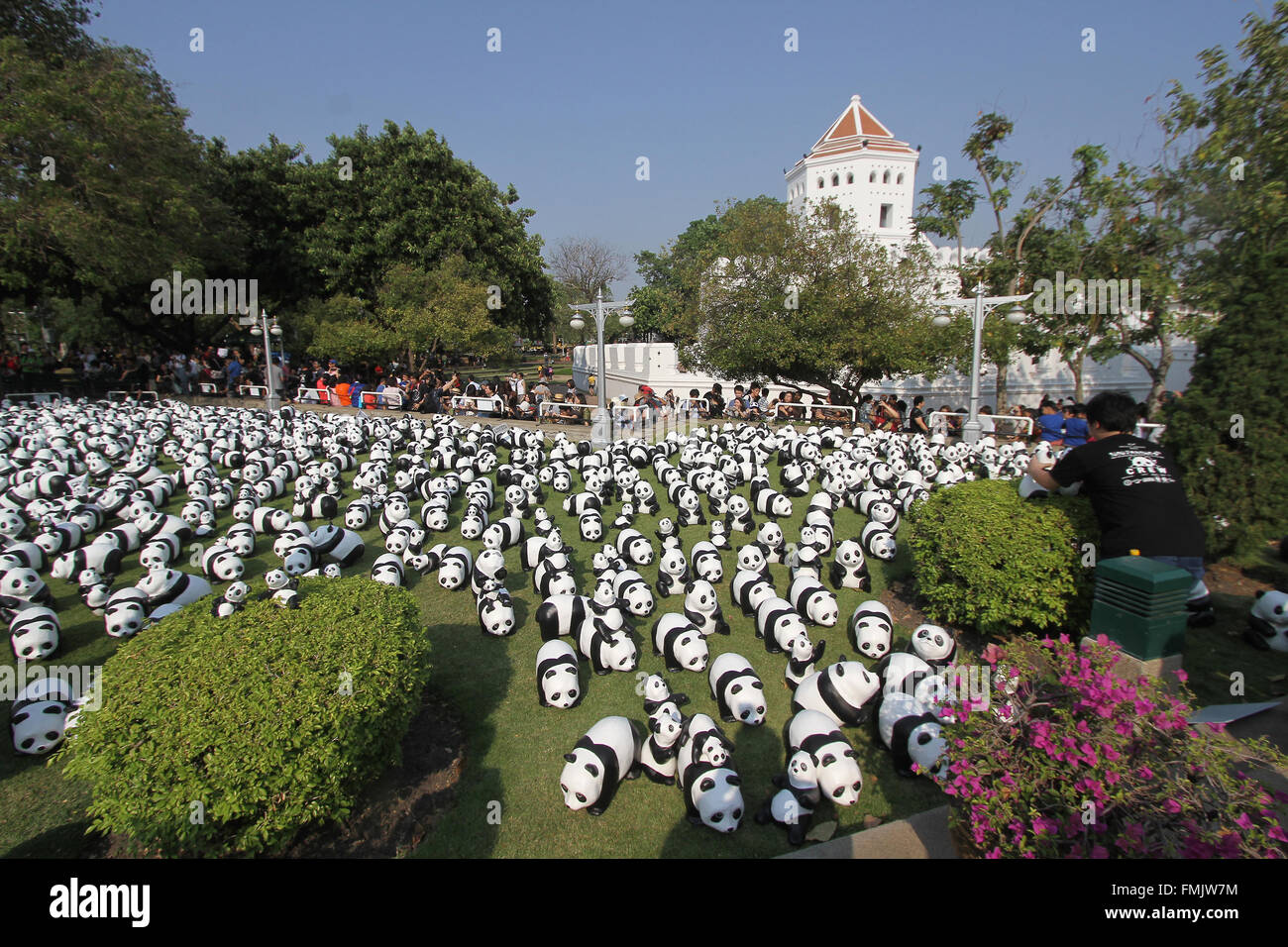 Bangkok, Thailand. 12th Mar, 2016. A picture in front of Phra Sumane ...