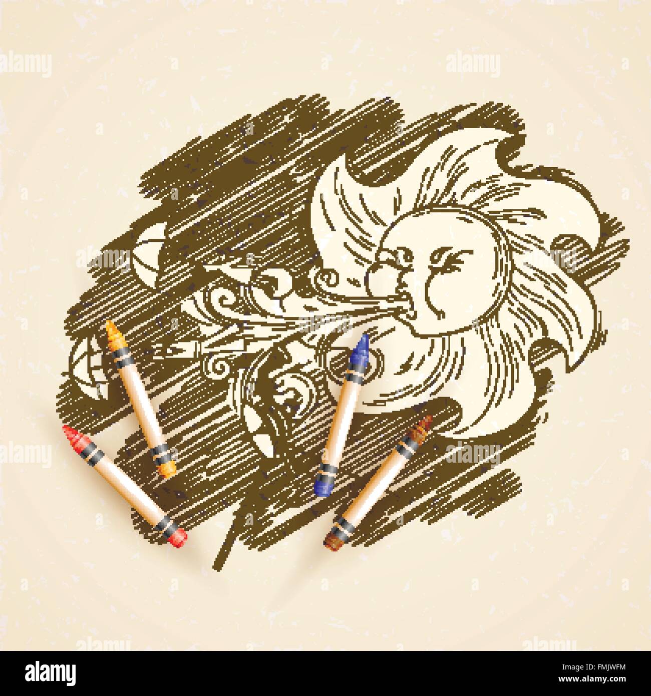 Fantastic vector illustration with the solar wind Stock Vector Image ...