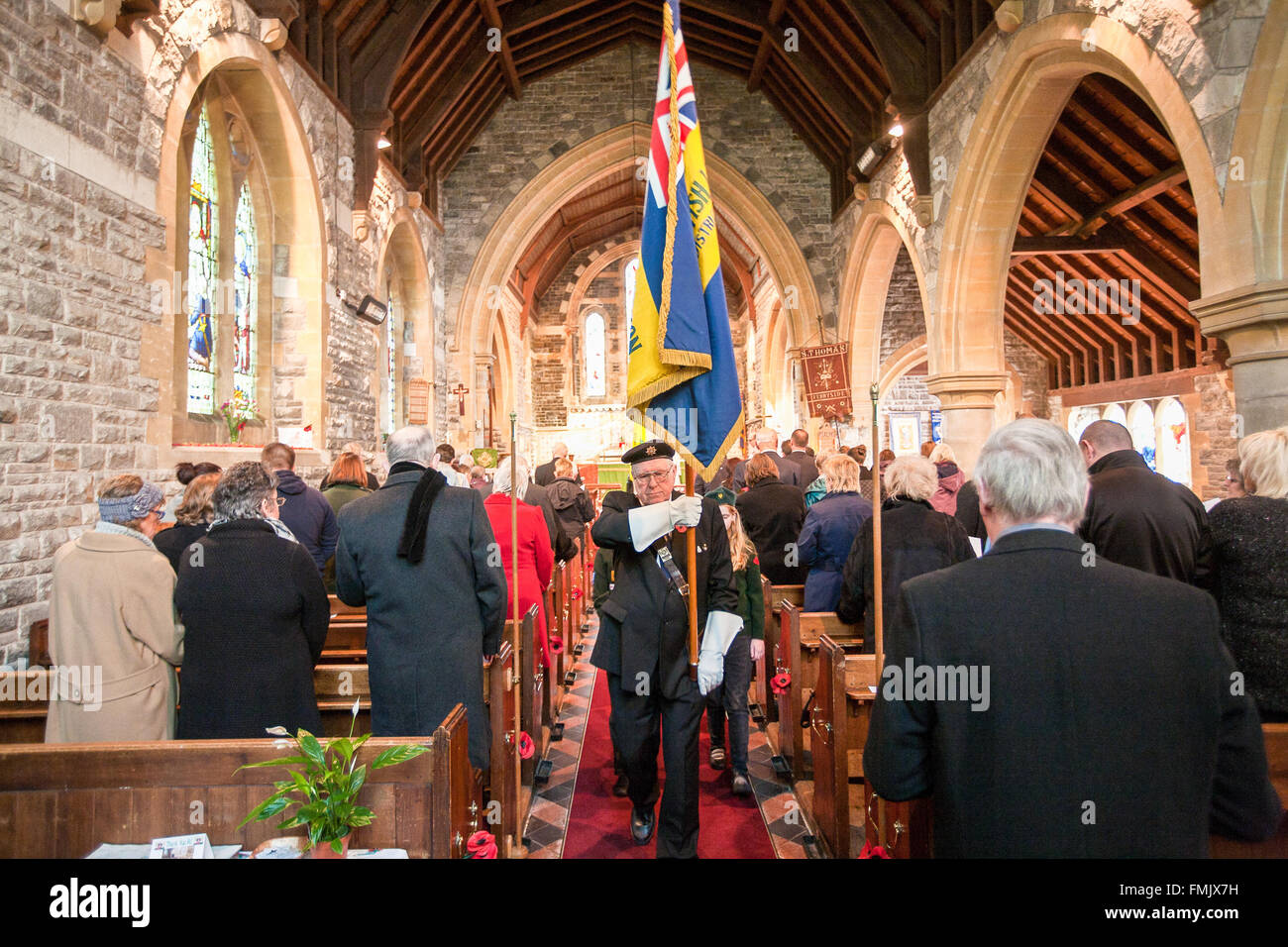 Remembrance Day service at St Thomas Church,Ferryside,Carmarthenshire ...