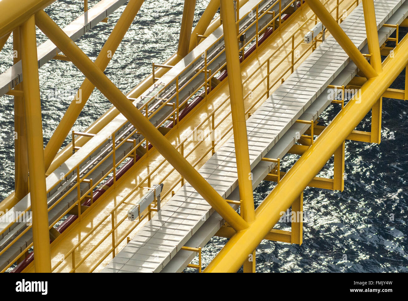 Offshore construction platform for production oil and gas Stock Photo ...