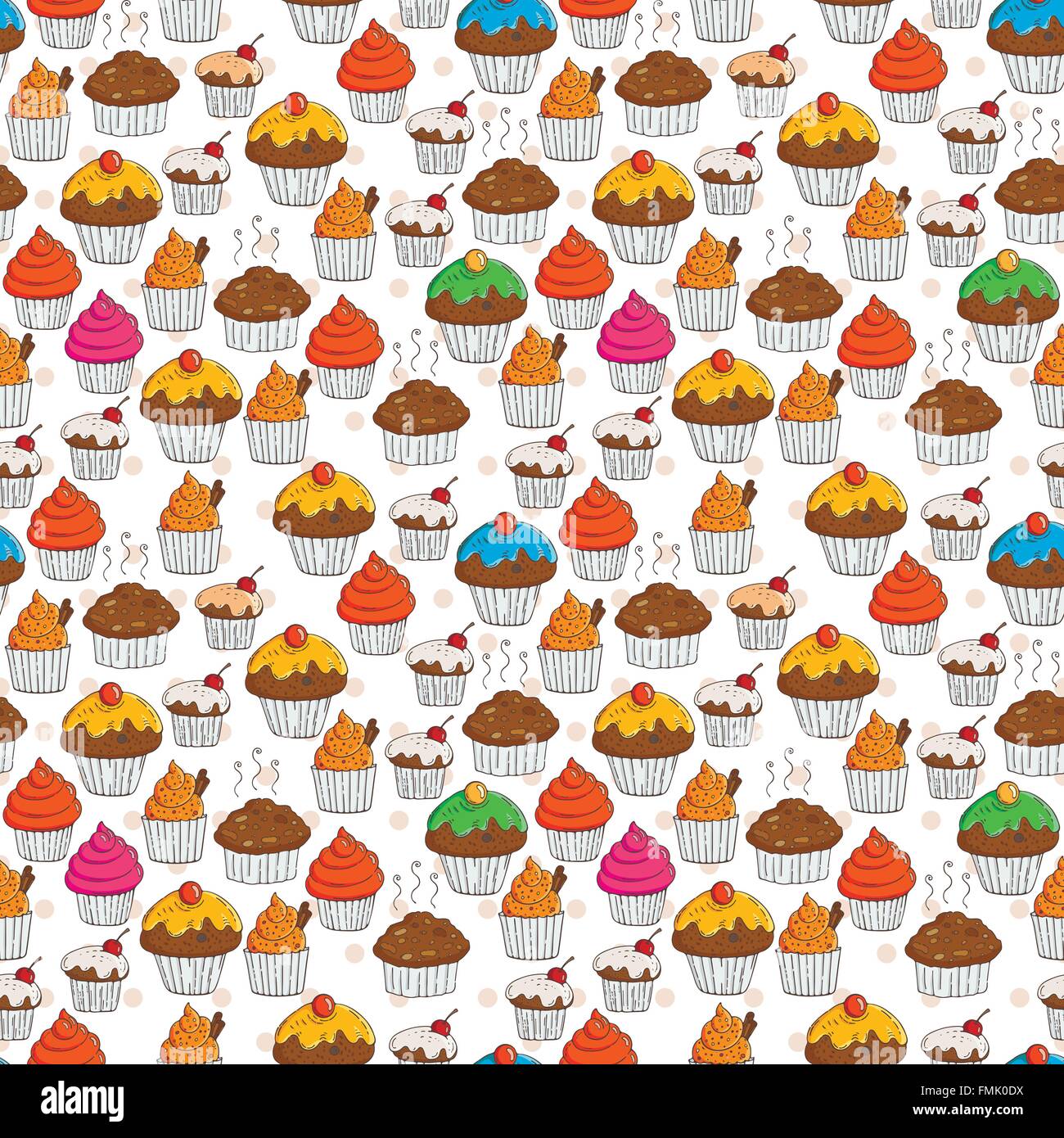 Vector Muffins Seamless Pattern Stock Vector Image & Art - Alamy