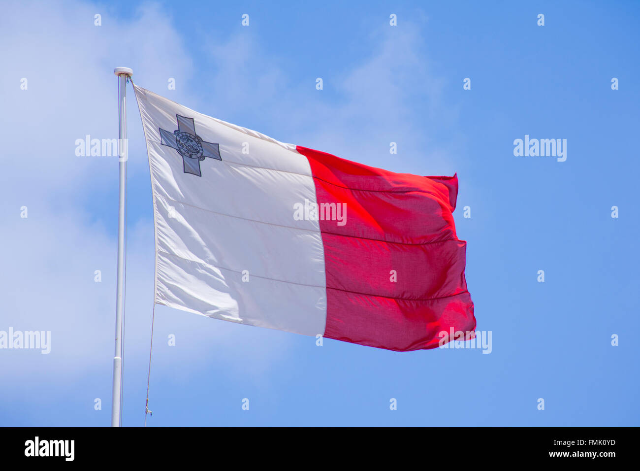 Maltese national flag Stock Photo - Alamy