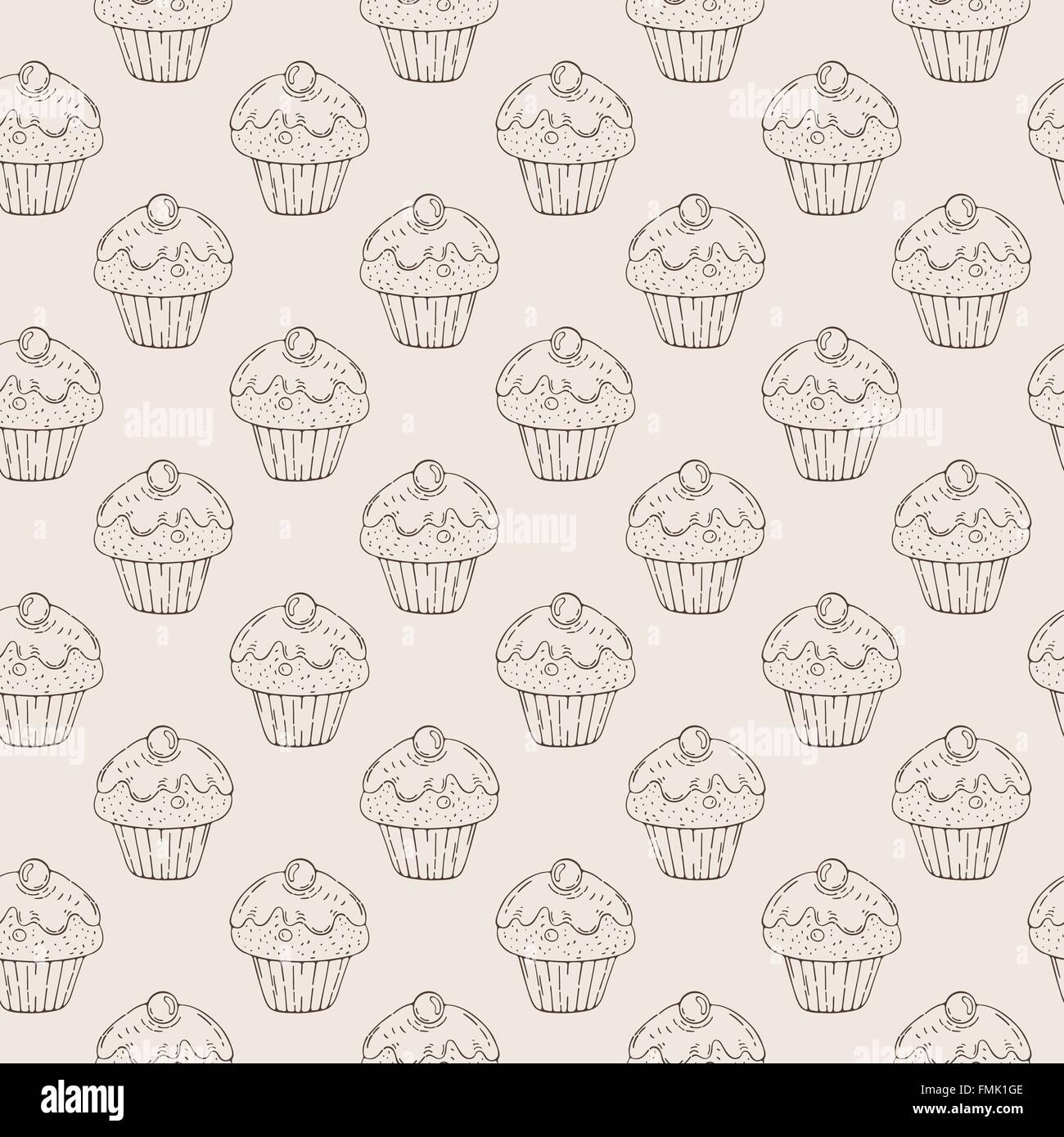 Vector Muffins Seamless Pattern Stock Vector Image & Art - Alamy