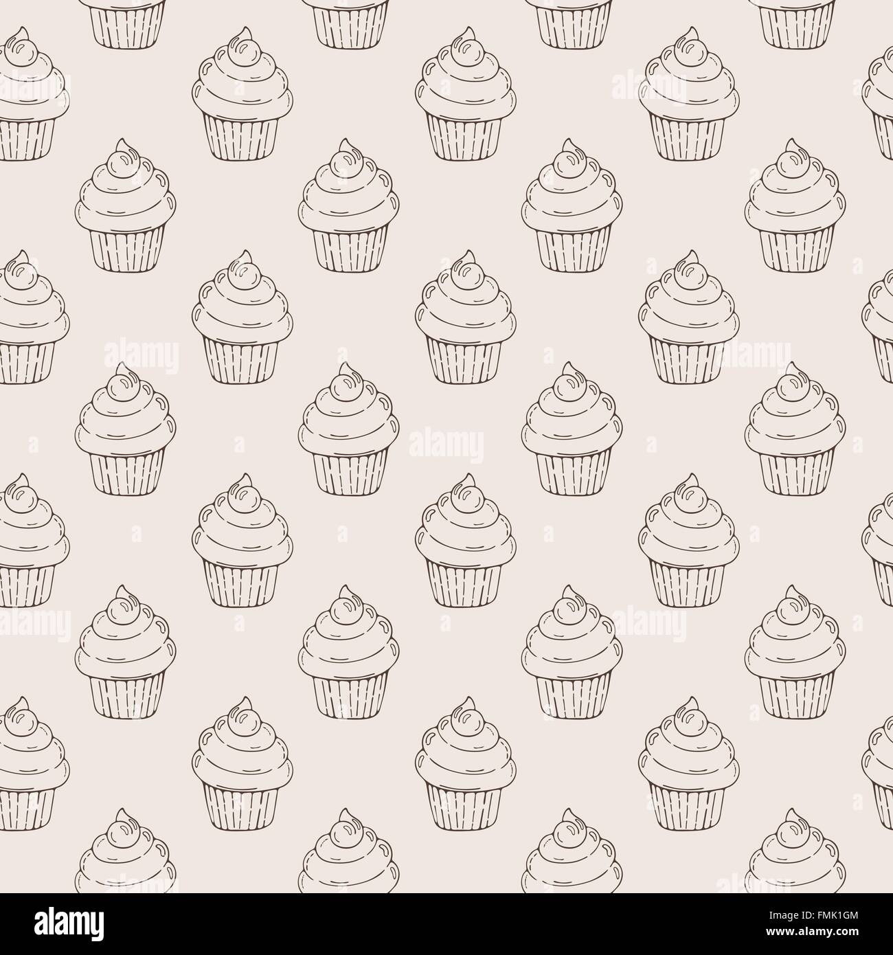 Vector Muffins Seamless Pattern Stock Vector Image & Art - Alamy