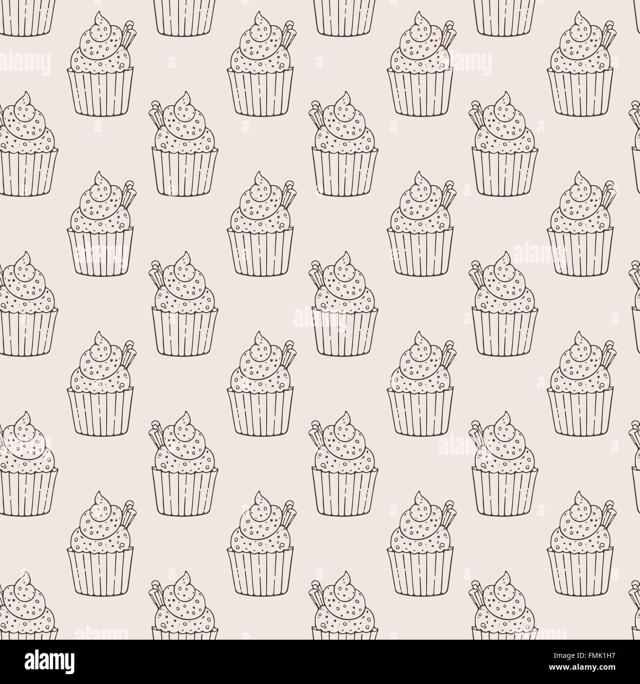 Vector Muffins Seamless Pattern Stock Vector Image & Art - Alamy