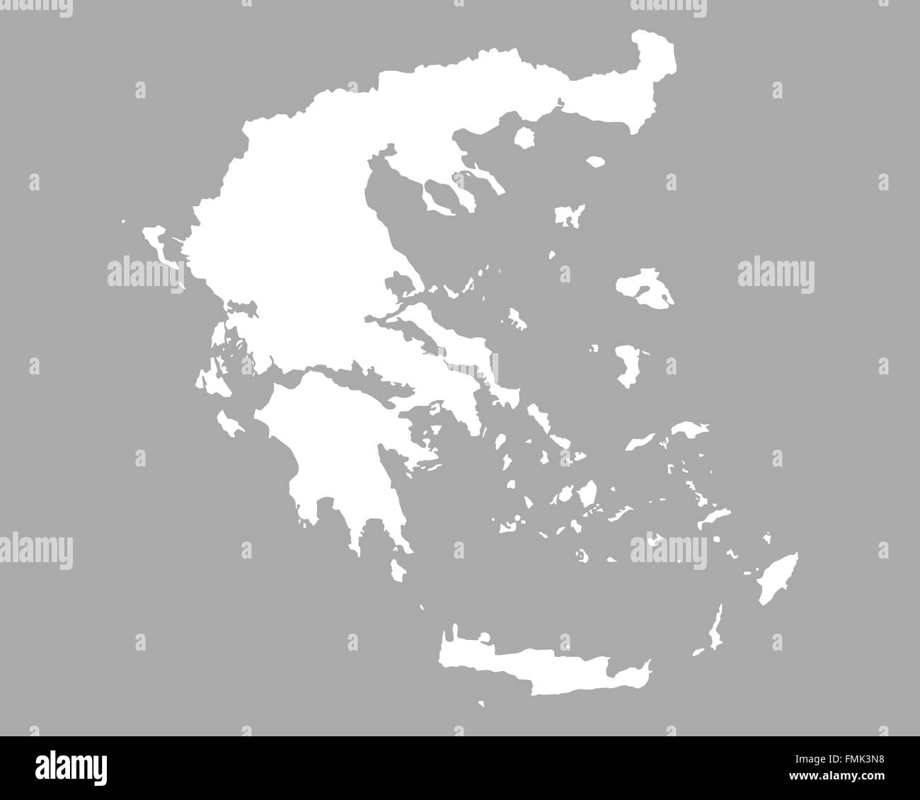 Grey greece map hi-res stock photography and images - Alamy