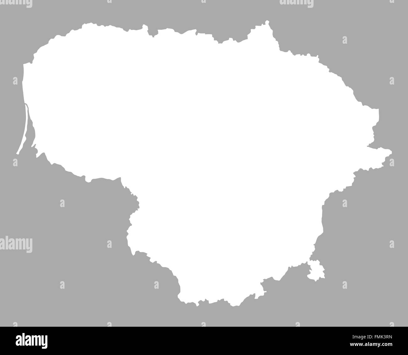 Lithuania white map hi-res stock photography and images - Alamy
