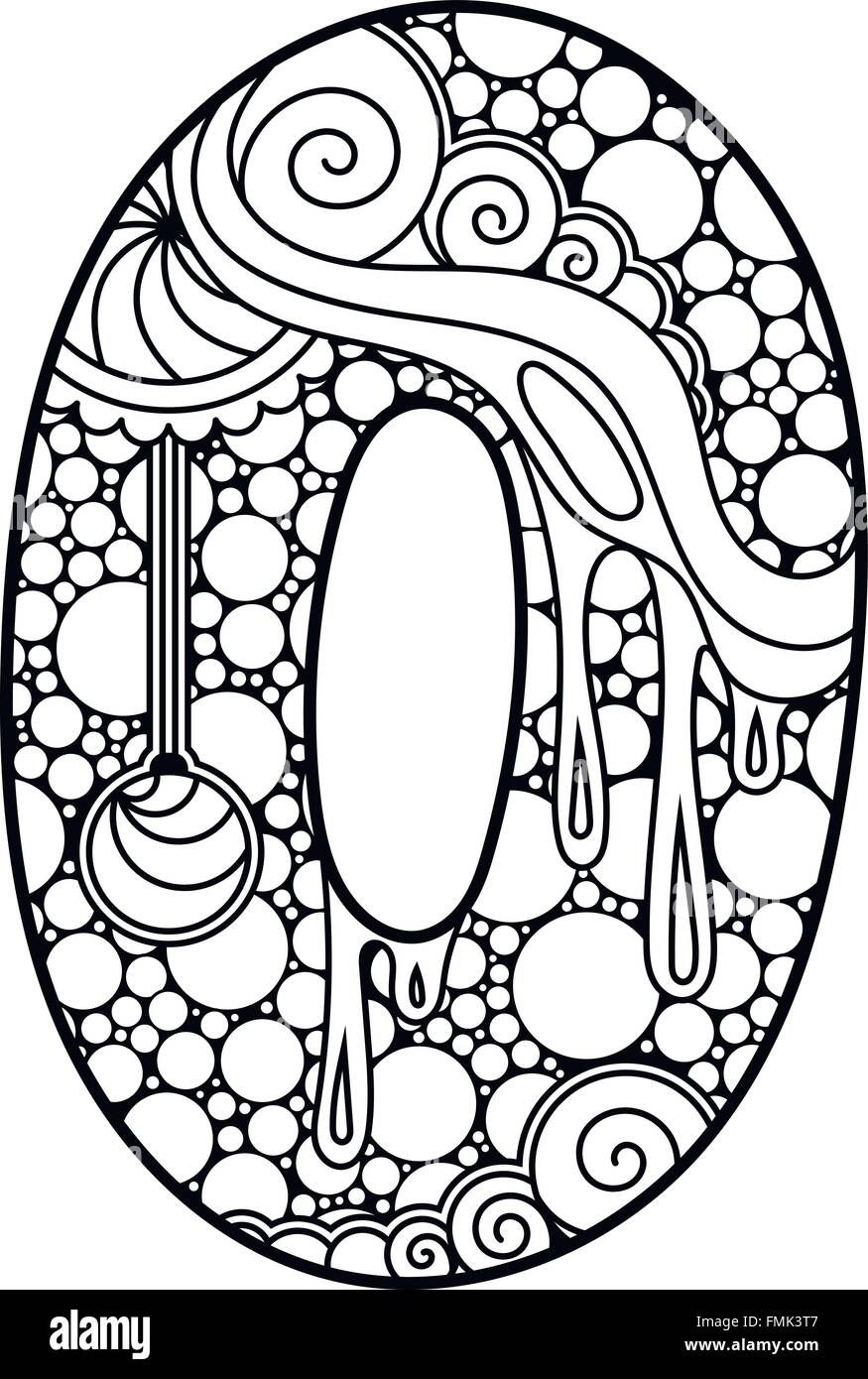 Zentangle number. Vector decorative number Stock Vector Image & Art - Alamy