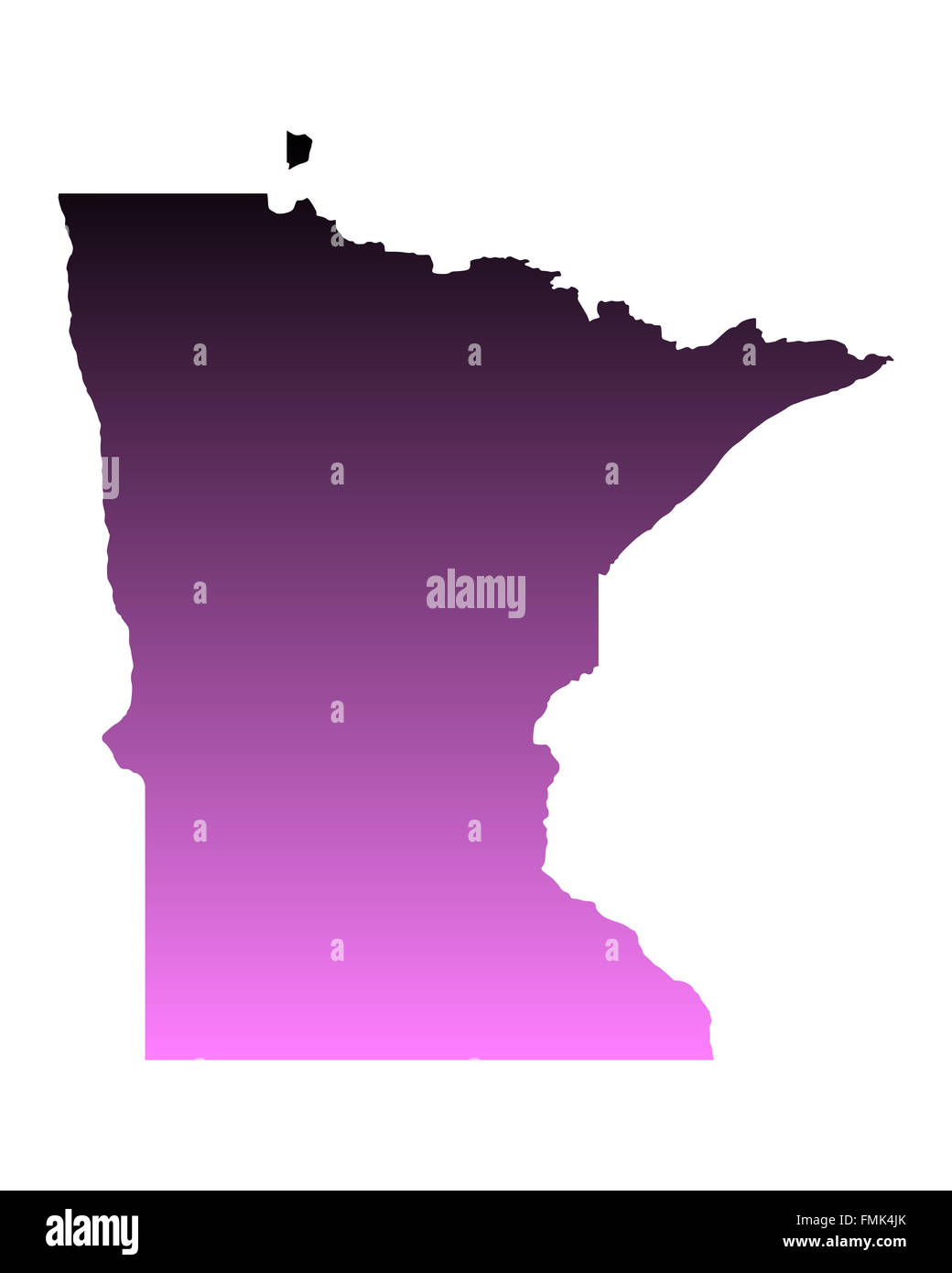 Map of Minnesota Stock Photo - Alamy