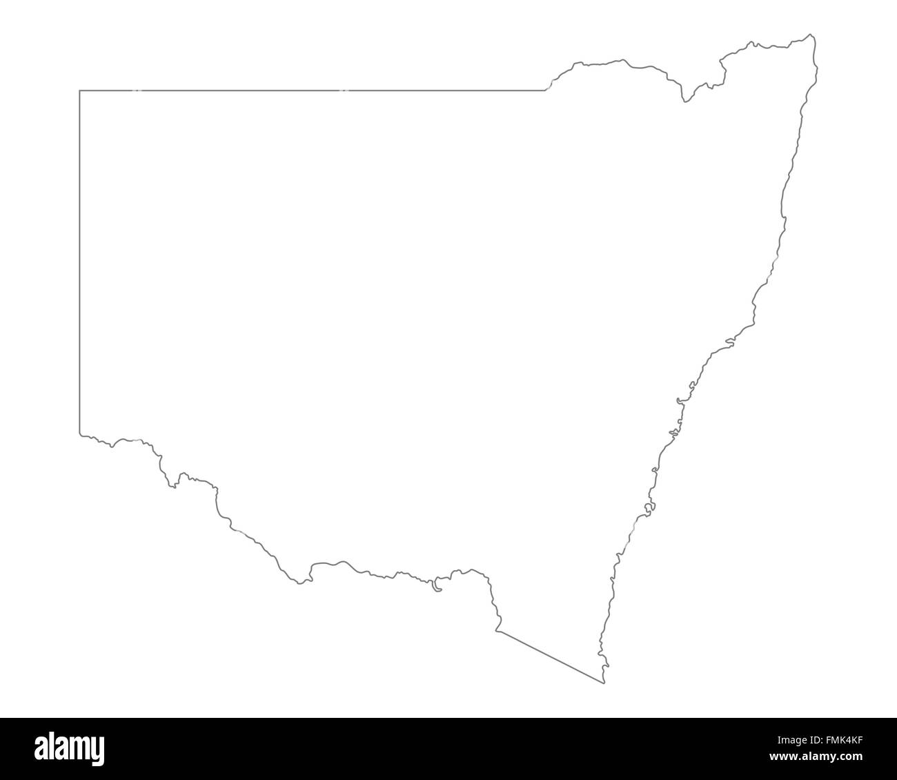 Map of New South Wales Stock Photo - Alamy