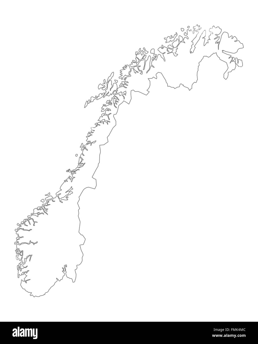 Map norway Black and White Stock Photos & Images - Alamy