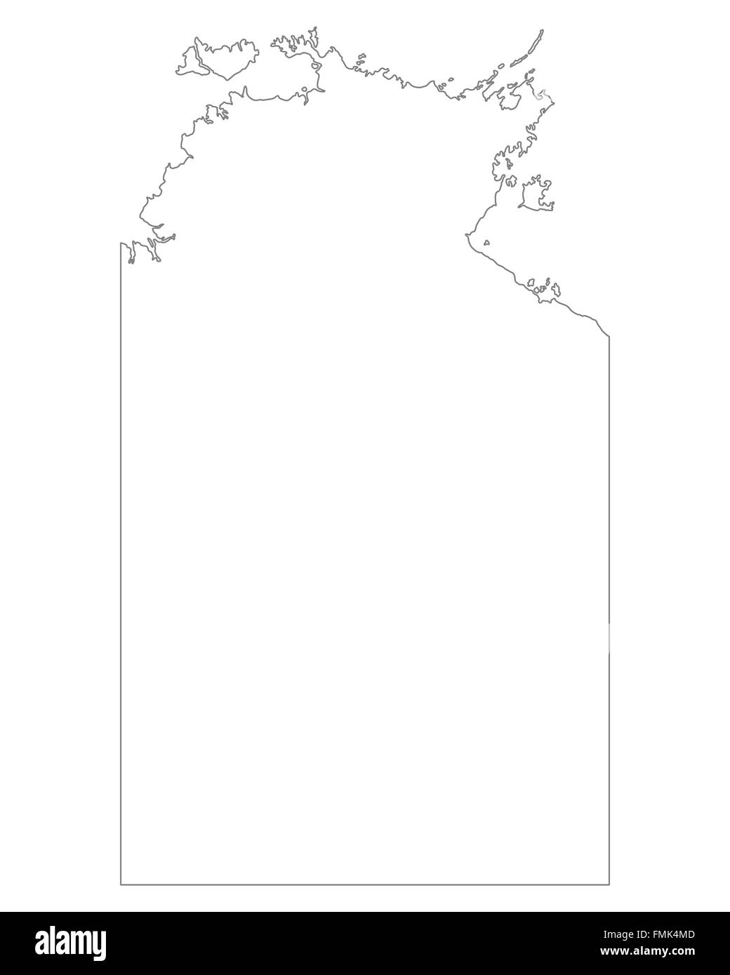 Map of Northern Territory Stock Photo - Alamy