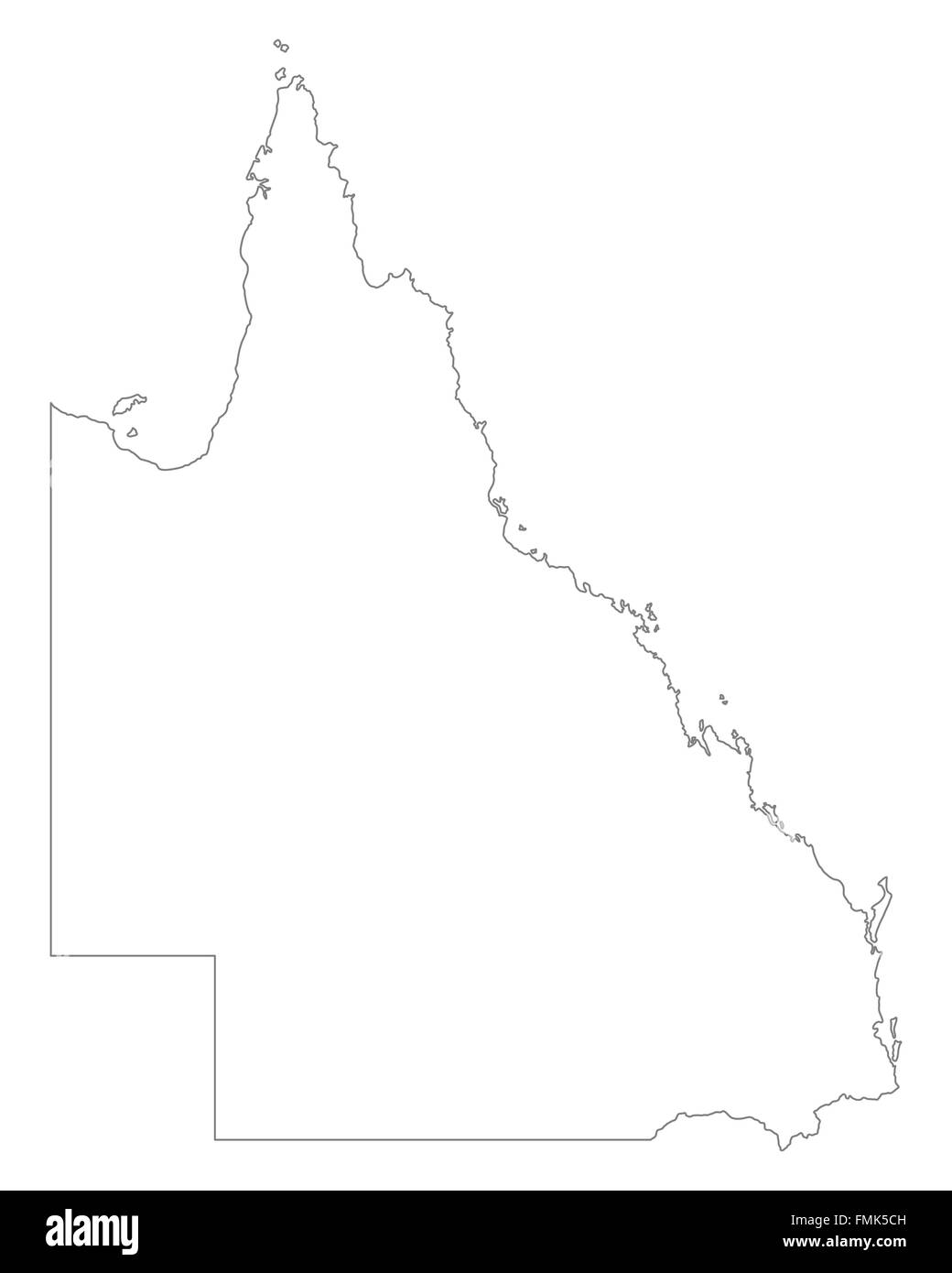 Map of Queensland Stock Photo - Alamy