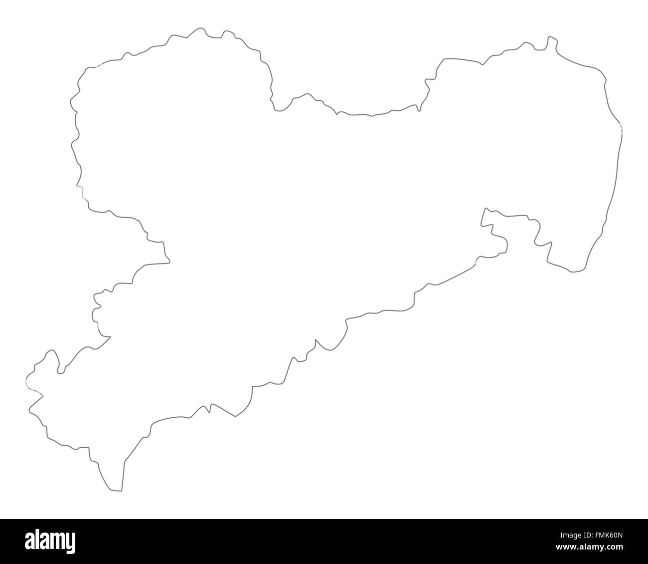 Saxony map Cut Out Stock Images & Pictures - Alamy