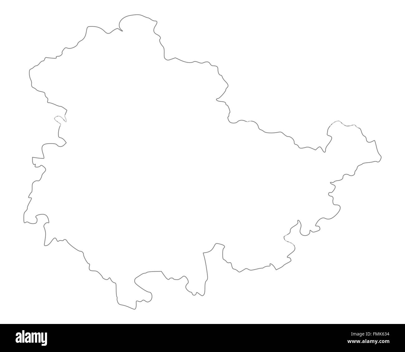 Map of Thuringia Stock Photo - Alamy