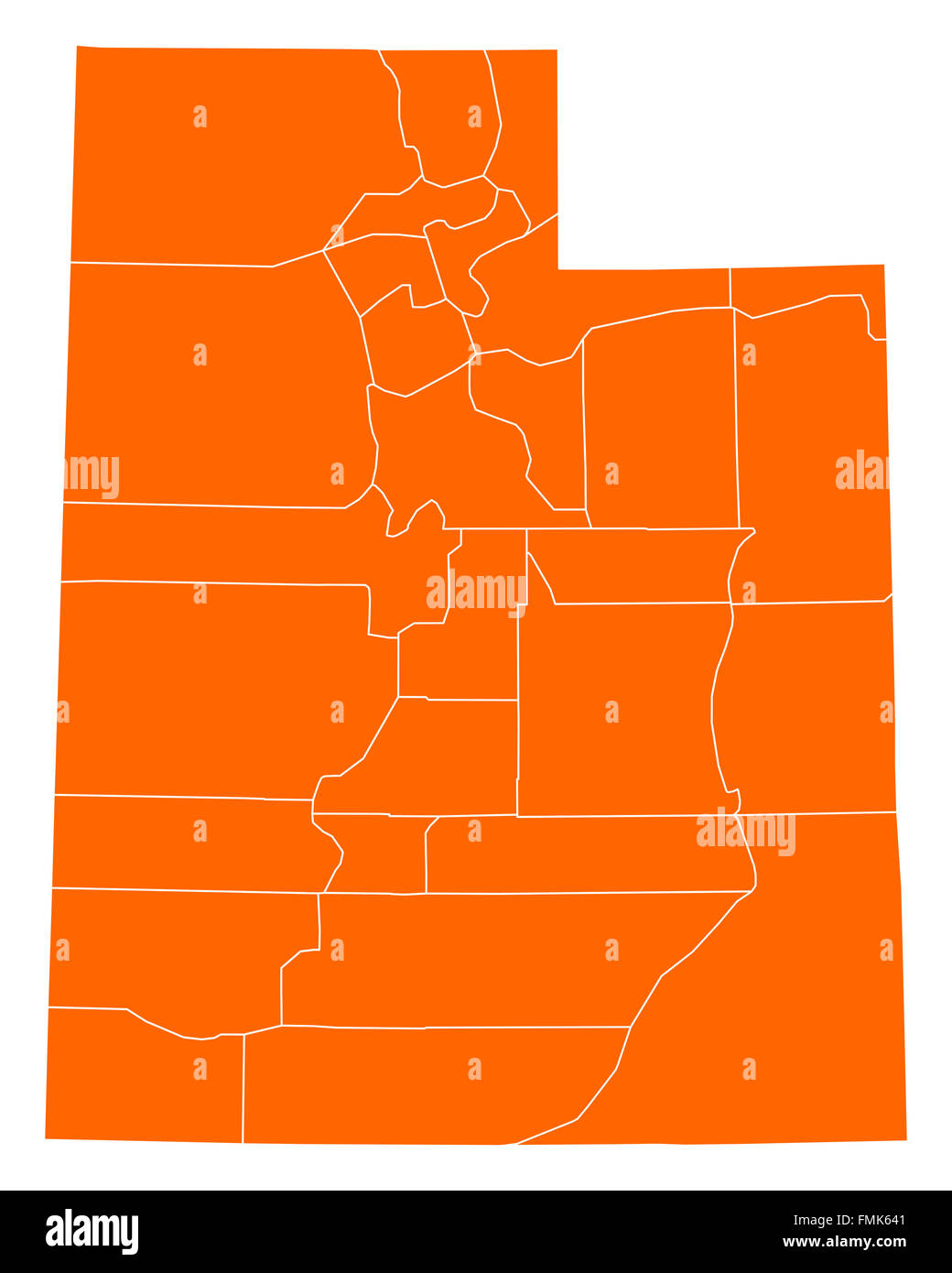 Map of Utah Stock Photo - Alamy
