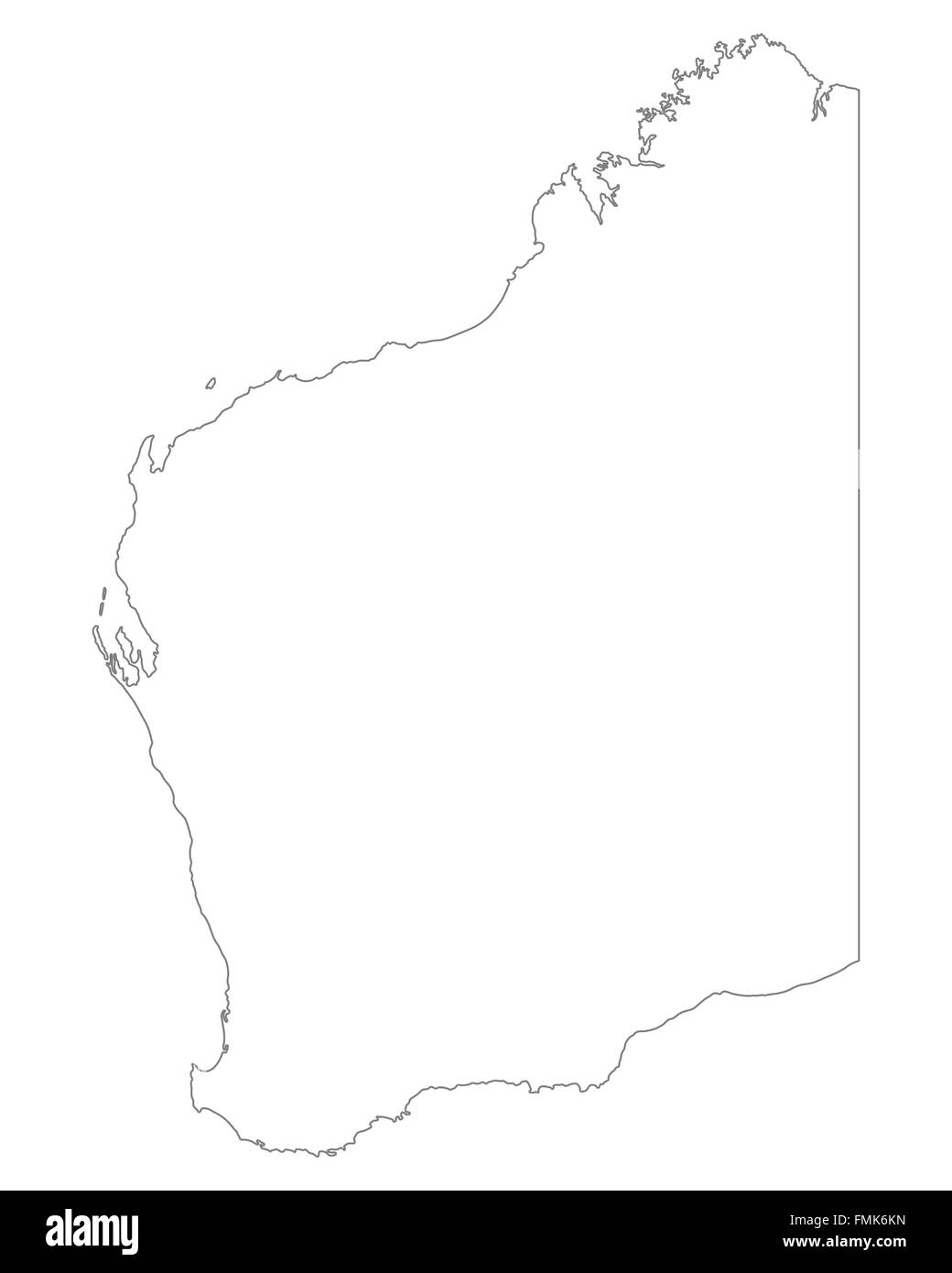 Map of Western Australia Stock Photo - Alamy