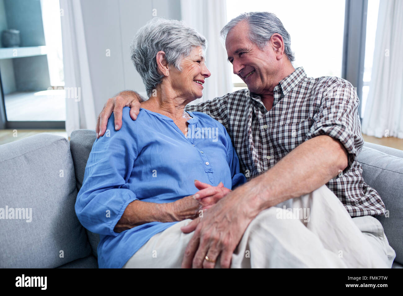 Senior couple interacting other on hi-res stock photography and images ...