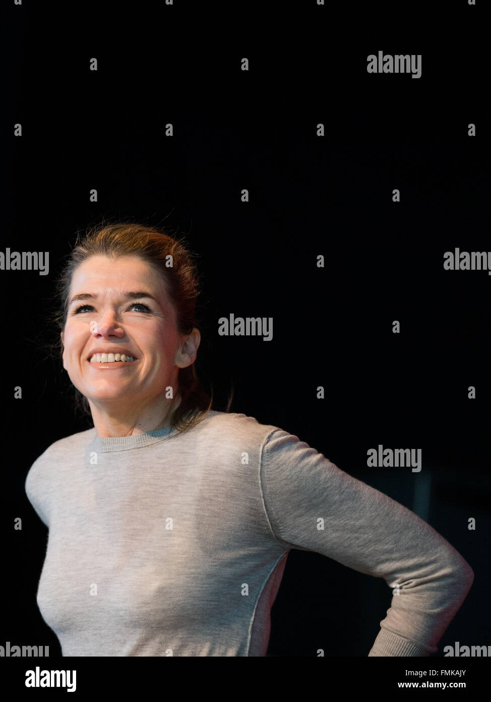 Cologne, Germany. 12th Mar, 2016. Actress and host Anke Engelke at a ...