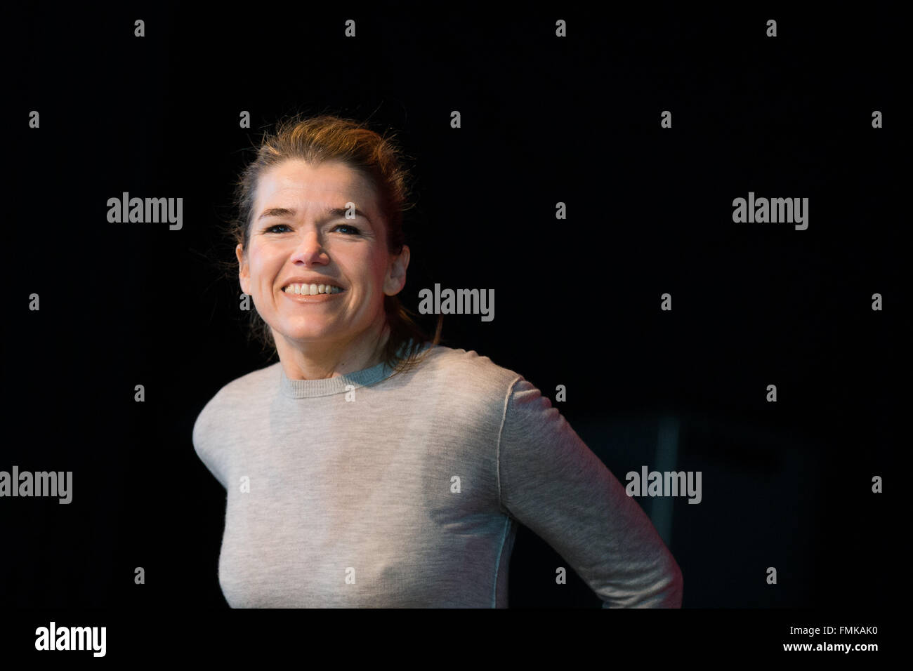 Cologne, Germany. 12th Mar, 2016. Actress and host Anke Engelke at a ...