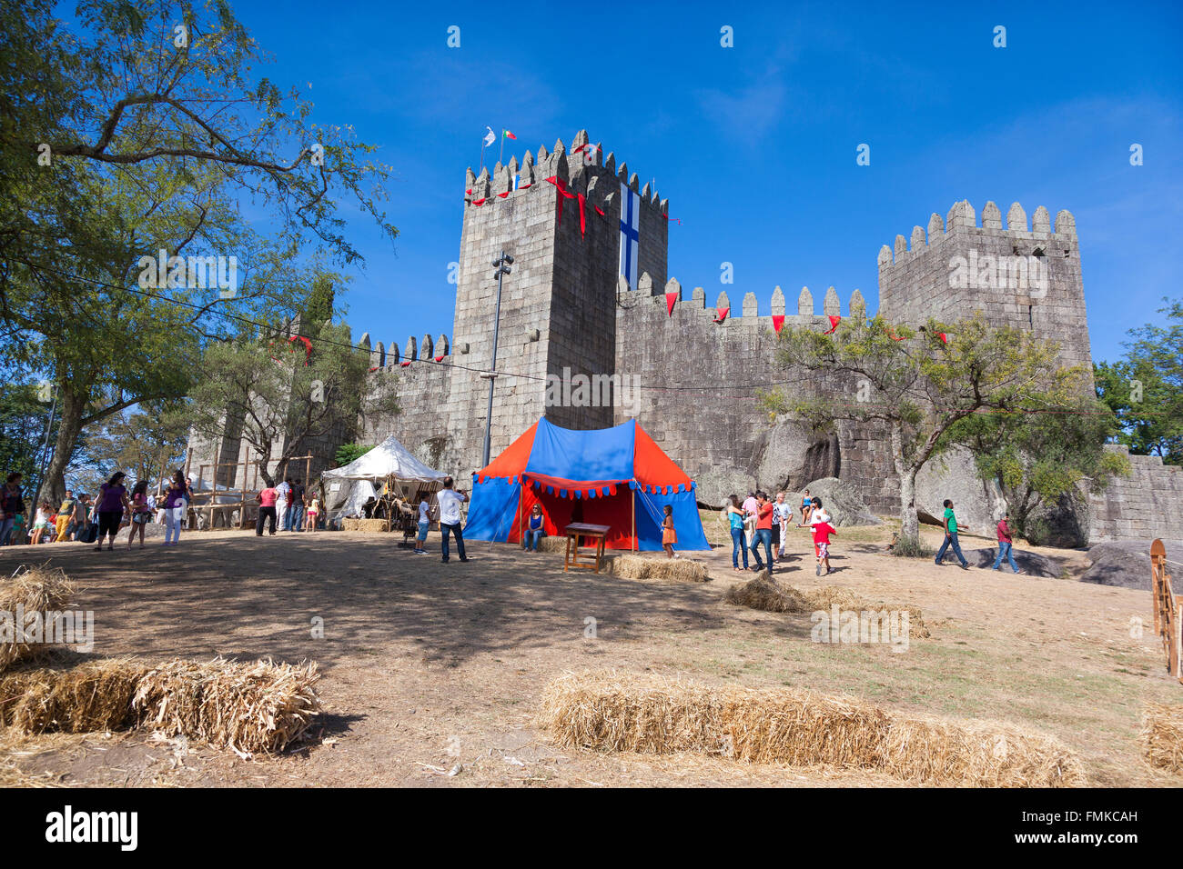 GUIMARAES, PORTUGAL - SEPTEMBER 15: Medieval fairs at FEIRA AFONSINA ...