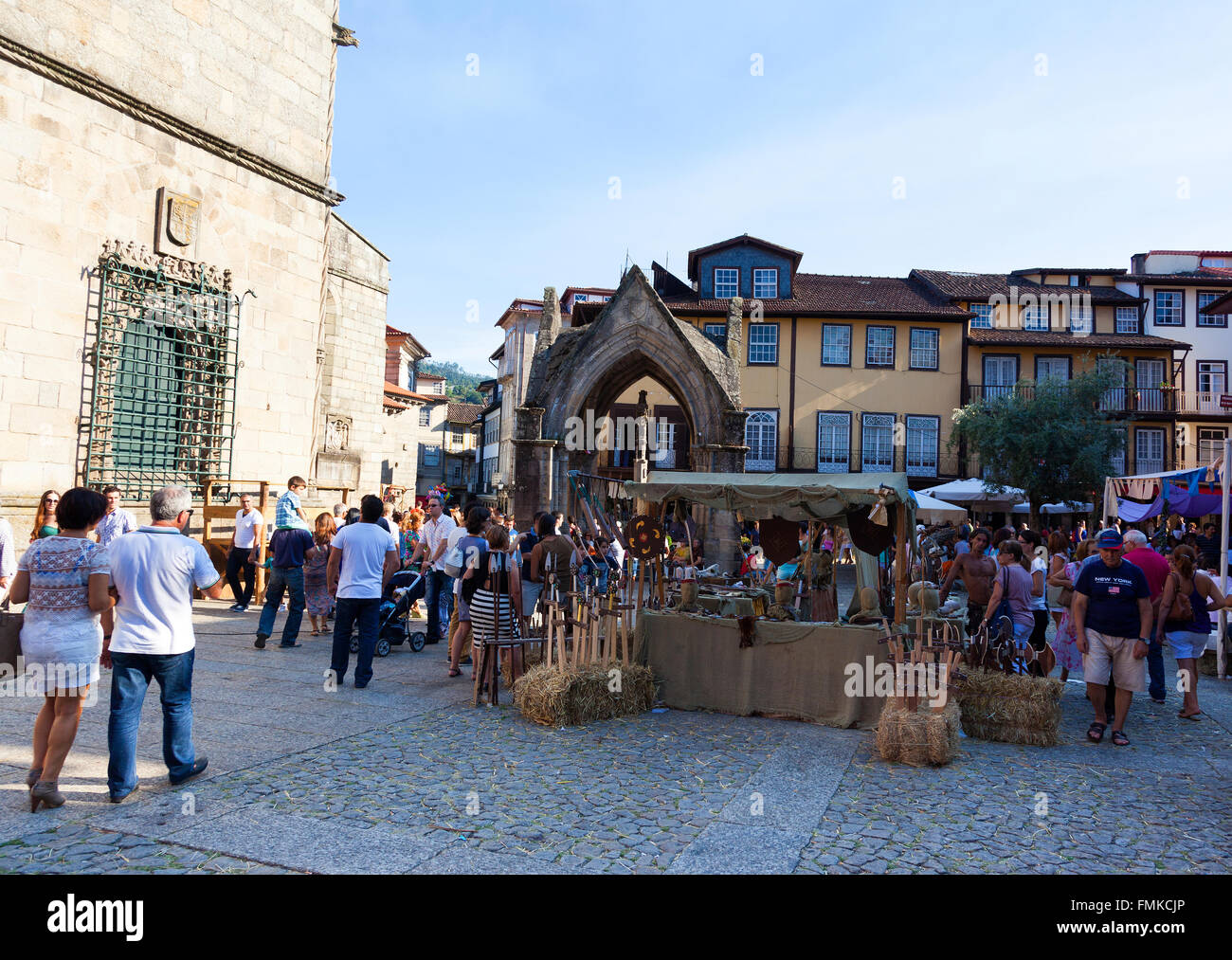 GUIMARAES, PORTUGAL - SEPTEMBER 15: Medieval fairs at FEIRA AFONSINA ...
