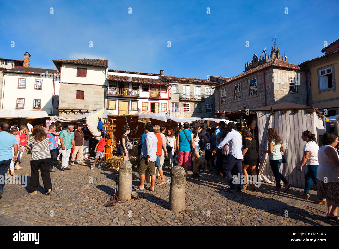 GUIMARAES, PORTUGAL - SEPTEMBER 15: Medieval fairs at FEIRA AFONSINA ...