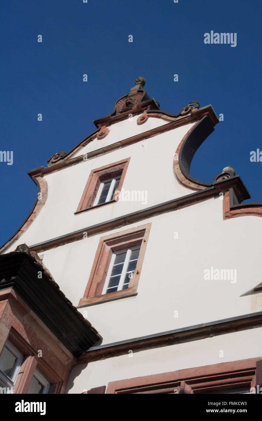 Gable house detail. SANKT MARTIN,Rhineland-Palatinate ,Germany Stock ...