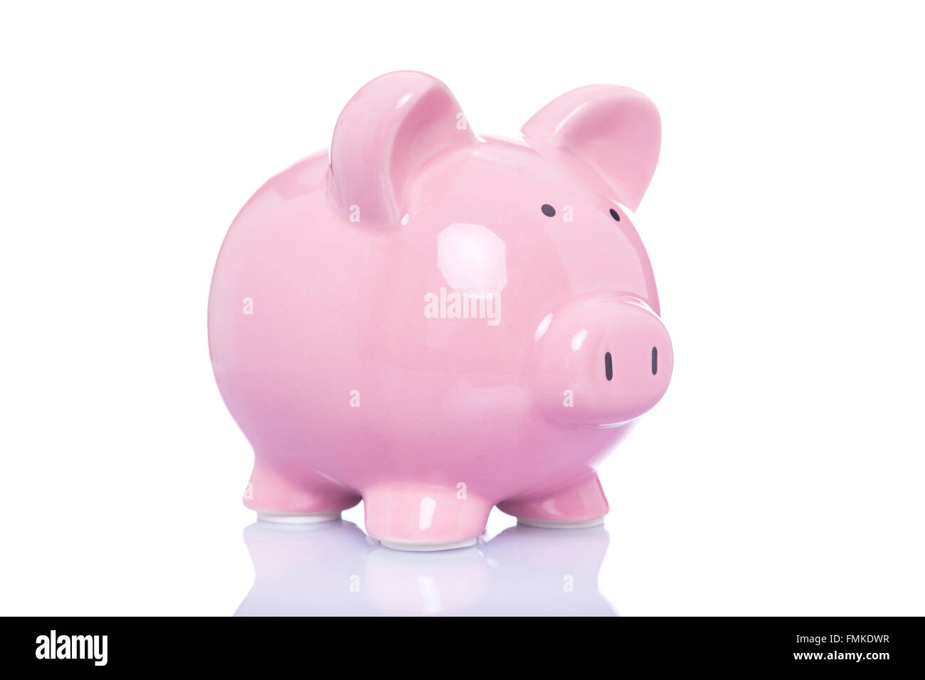 Money pig isolated on a white background Stock Photo - Alamy